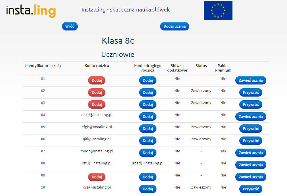 Insta.Ling - skuteczna nauka słówek